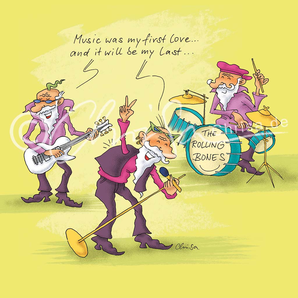 Cartoon Rockkonzerte Rock Musik Hans Christian Sanladerer – www.chrisa.de